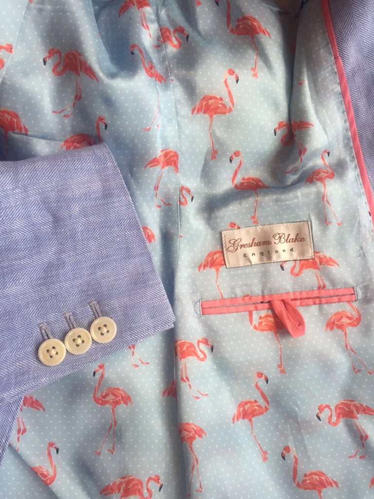 Gresham Blake using PLC-1398 Flamingos Design - The Lining Company Blog